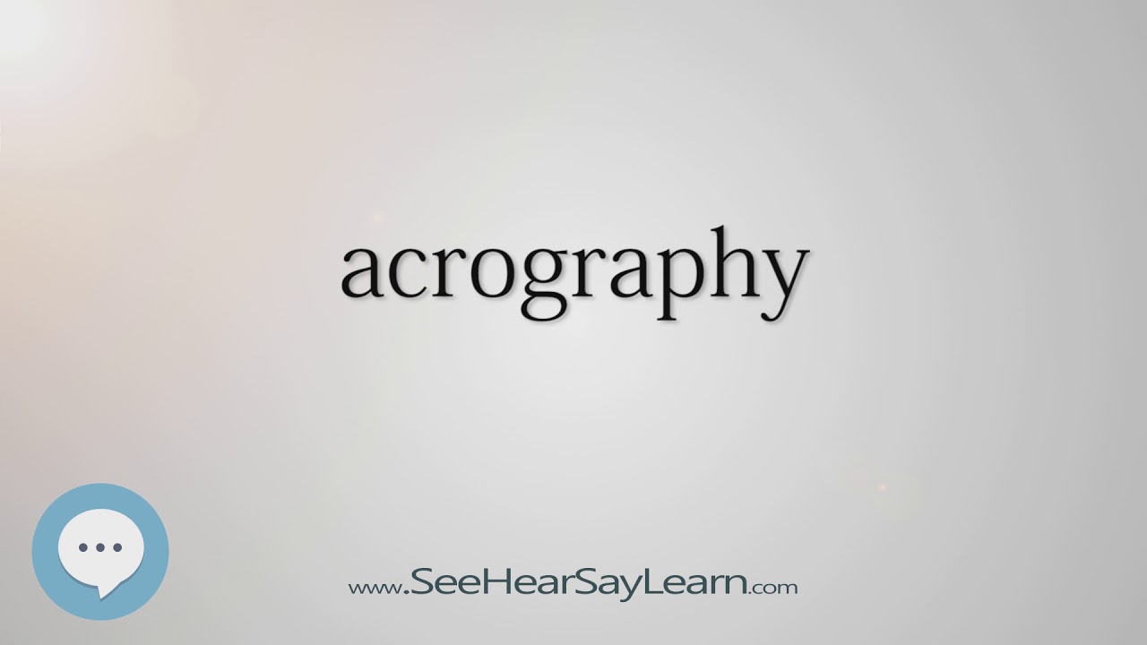 acrography (Every English Word Pronounced) 📕🔊🗣️😎 - YouTube