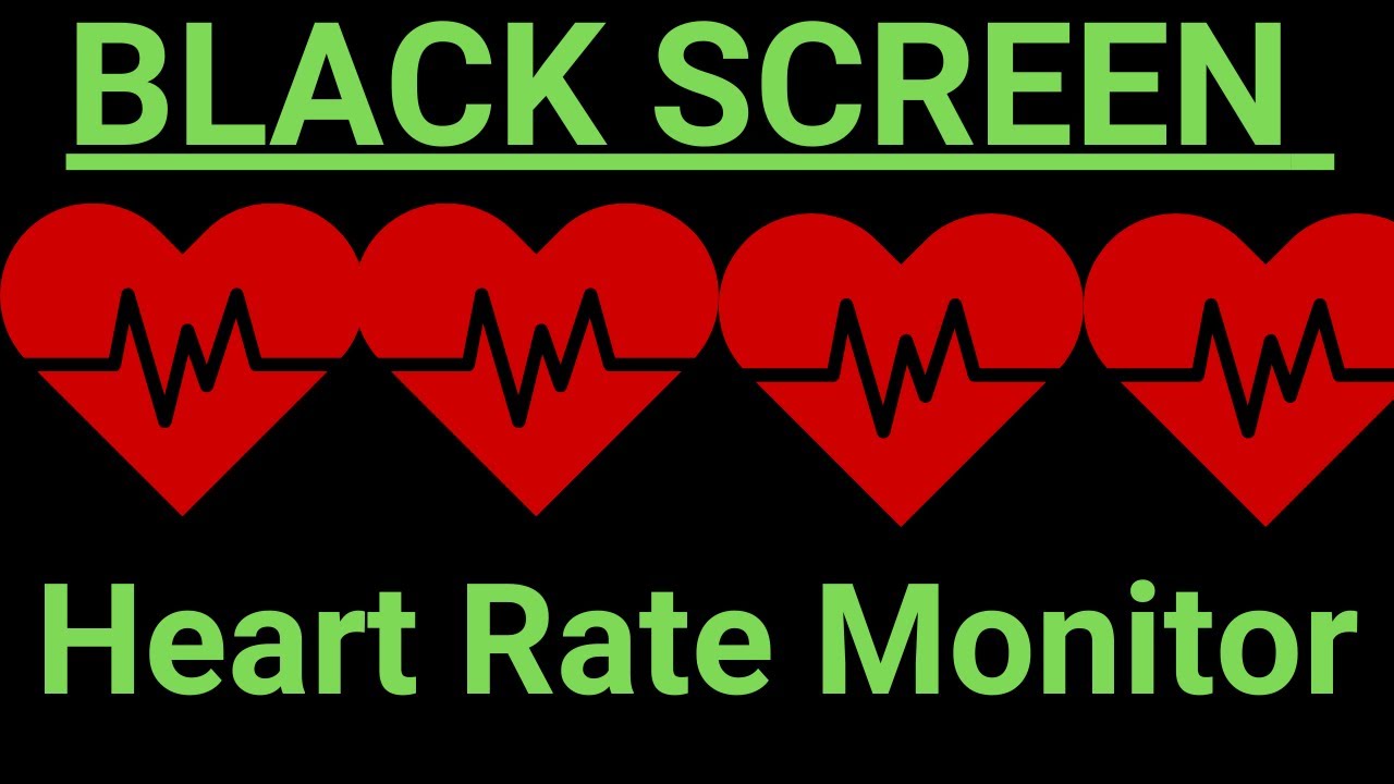 Heart Rate Monitor. Black Screen. EKG / ECG sounds. 1 HOUR - YouTube