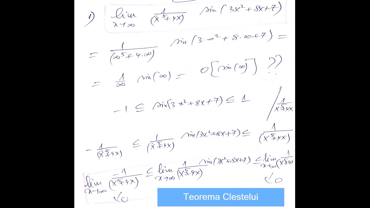 Teorema clestelui la limita de functii - C2 - YouTube
