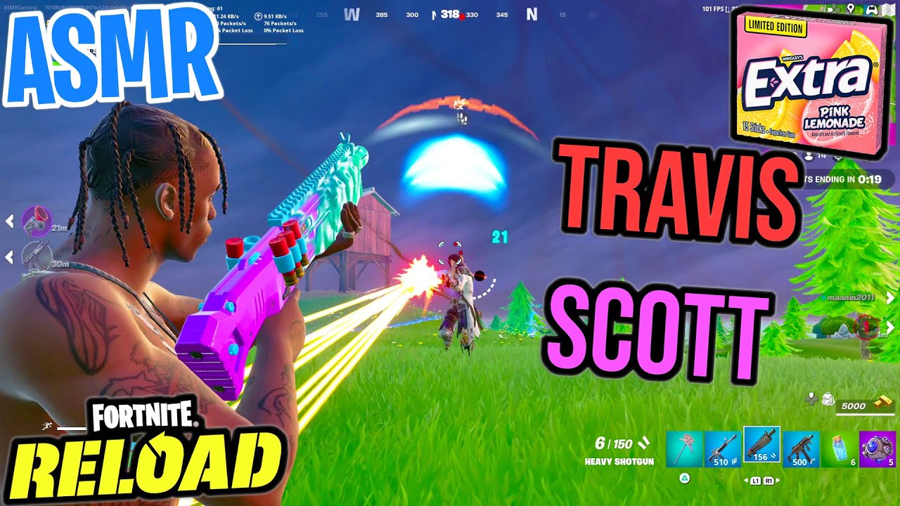 ASMR Gaming 😴 Fortnite Reload Travis Scott! Relaxing Gum Chewing 🎮🎧 ...
