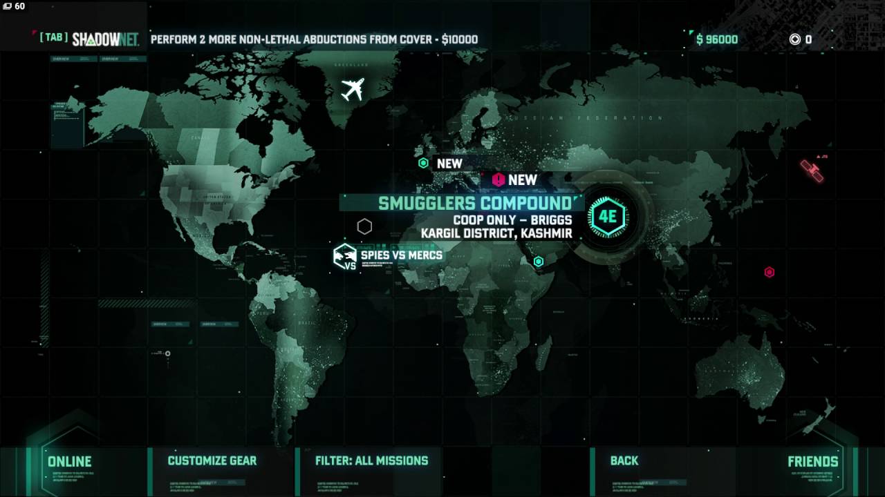 Tom Clancy's Splinter Cell Blacklist Main Menu UI - YouTube