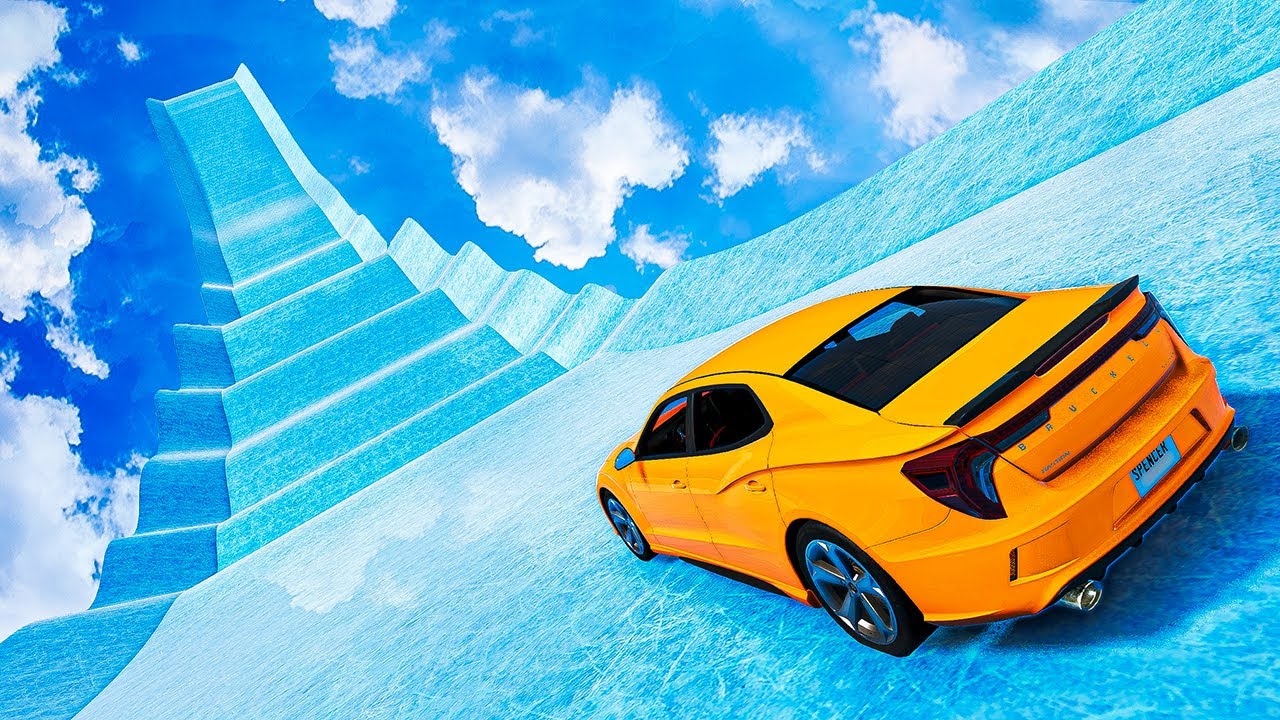 SLIPPERY ICE BUMPS vs CARS! - BeamNG Drive - YouTube