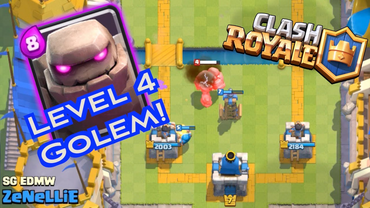 Clash Royale - Level 4 Golem! LOL - YouTube