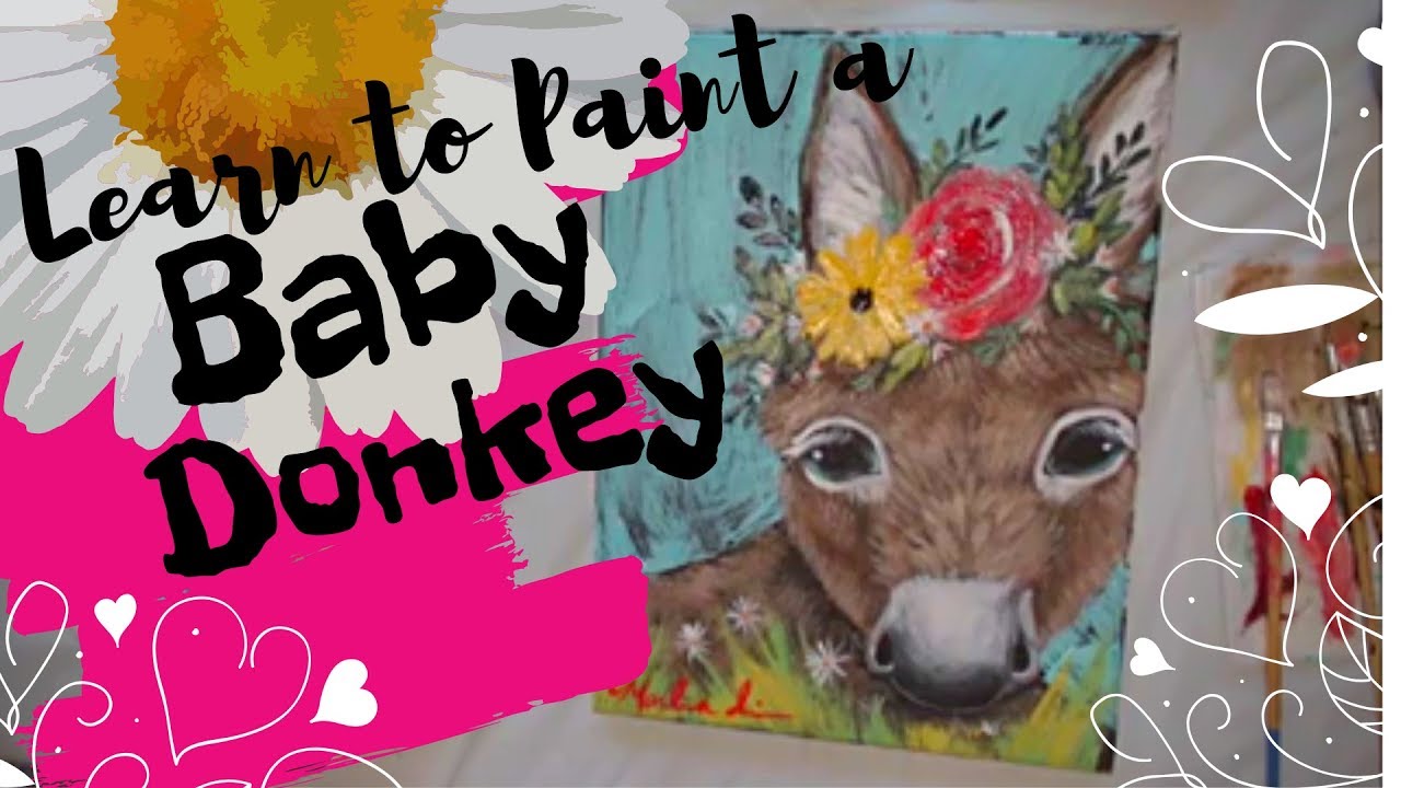Learn How To Paint A Baby Donkey Time Lapse Art Instruction Video learn-how-to-paint-a-baby-donkey-time-lapse-art-instruction-video