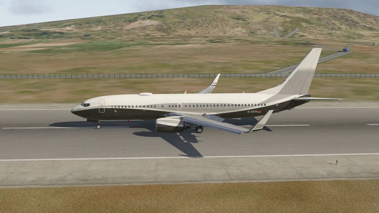 Zibo Mod 737 800 BBJ Landing Mykonos - YouTube