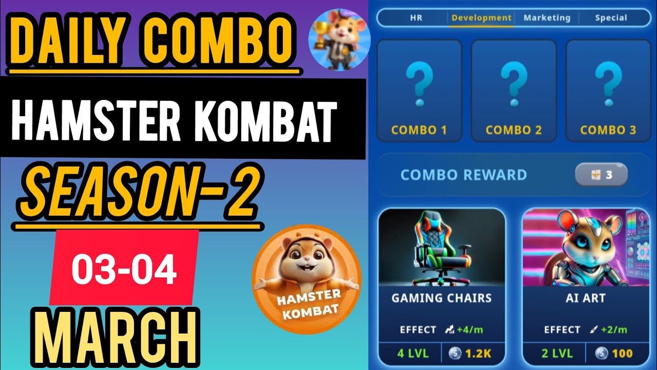 Hamster Kombat Daily Combo Today 3 March | 3rd March Hamster Kombat ...