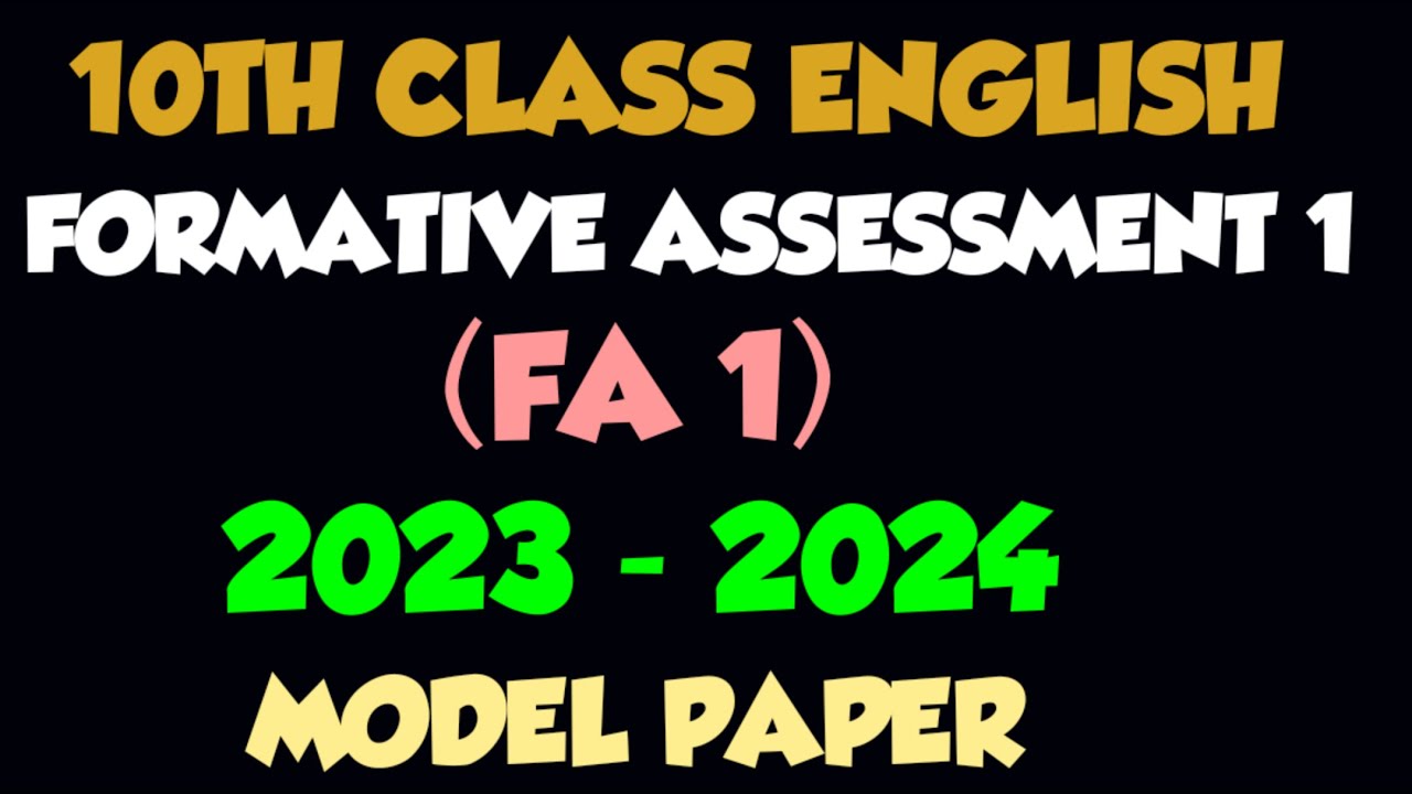FA1 English Model Question Paper 10th Class English Formative fa1-english-model-question-paper-10th-class-english-formative