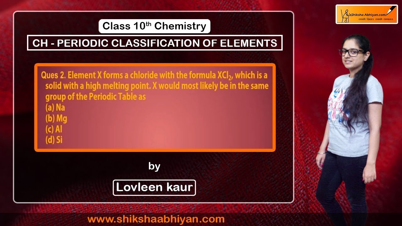 Q2 Identify the element 'X'. - YouTube