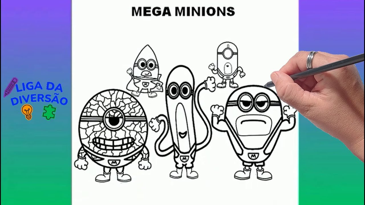 Como Desenhar os Mega Minions Super Heróis de Meu Malvado Favorito 4 ...