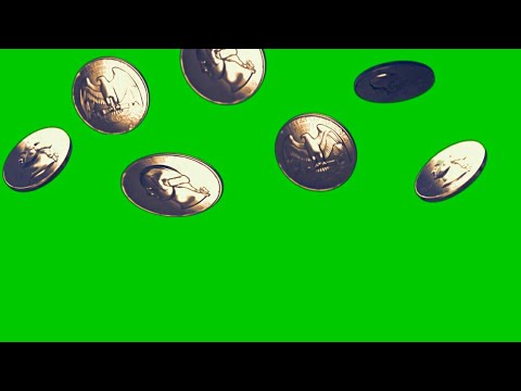 Top 12 Gold coin fall green screen effects animation HD || chroma key ...