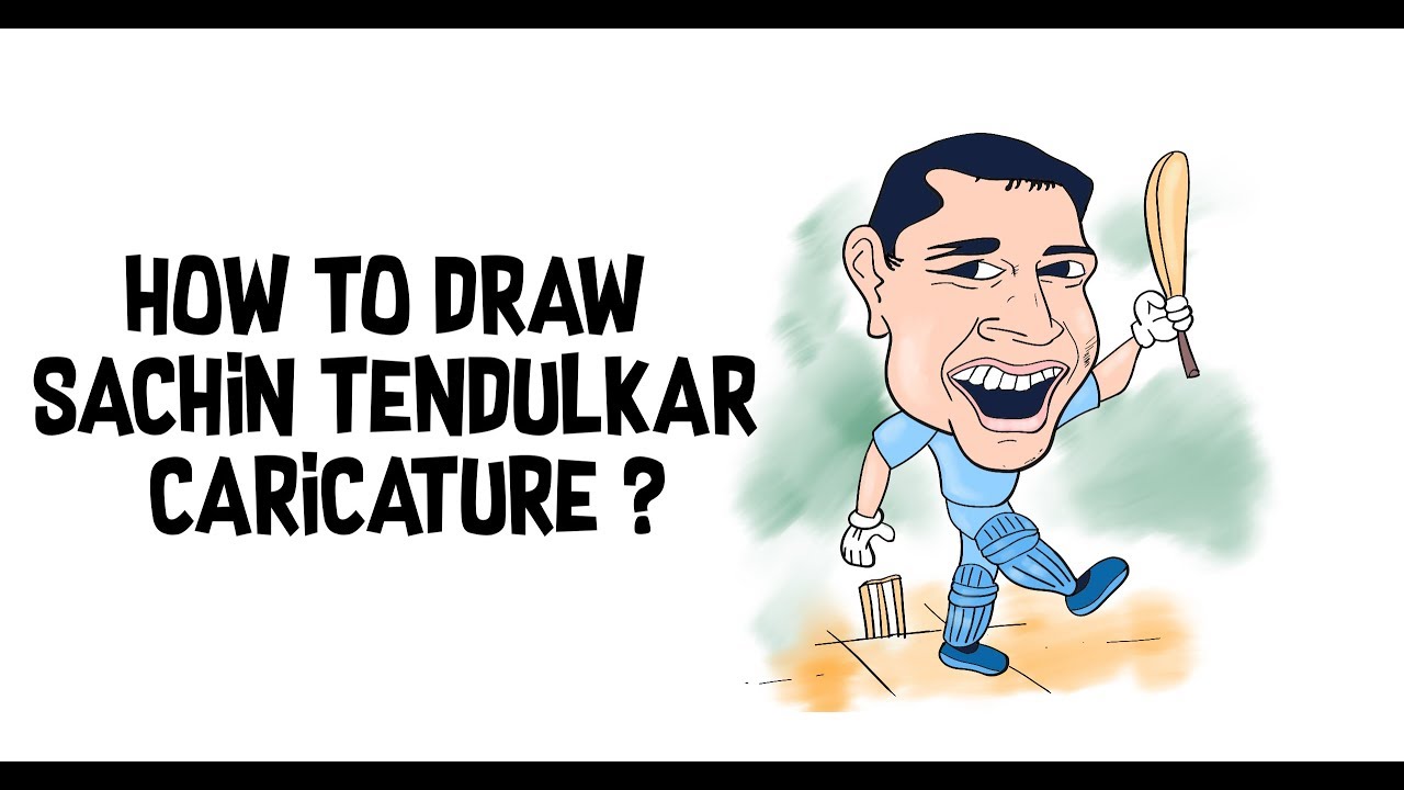 Sachin Tendulkar Caricature Drawing 2018 (Simple Demo) - YouTube