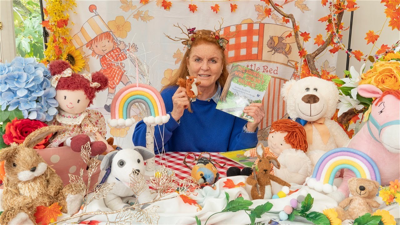 Sarah Ferguson reading The Squirrel Who Couldn't Balance by Jessica ...