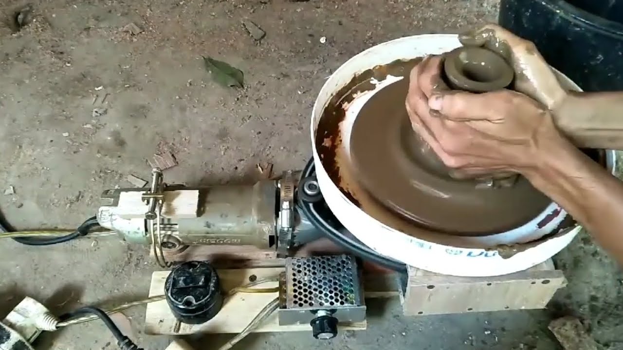 How to make a clay craft rotary tool from a grinding machine - YouTube