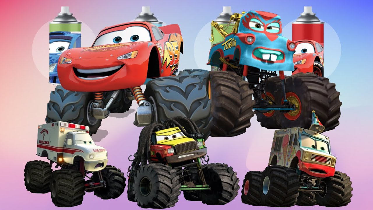 CORRECTLY GUESS THE COLOR OFF CARS MONSTER TRUCK LIGHTNING MCQUEEN ...