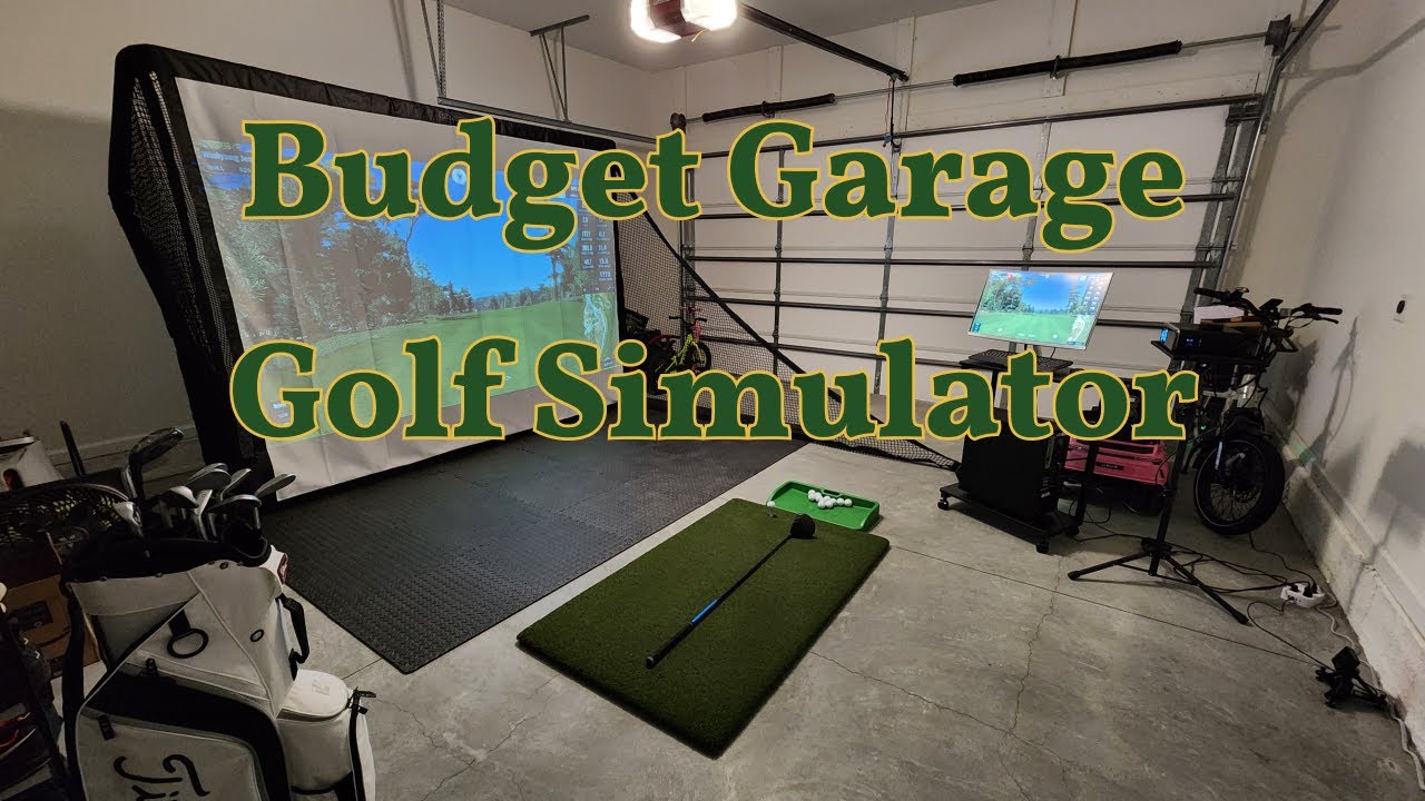 Budget Garage Golf Simulator Setup - YouTube