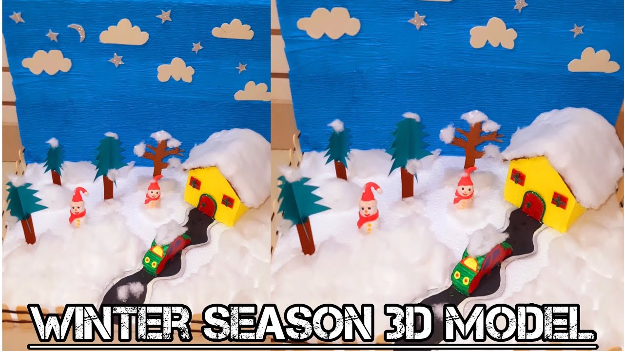 Winter Season Model for School 🏡 ️ #winterseason #winterseasonmodel # ...
