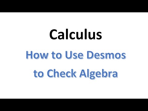 Quick Check - How to Use Desmos to Check Algebra - YouTube