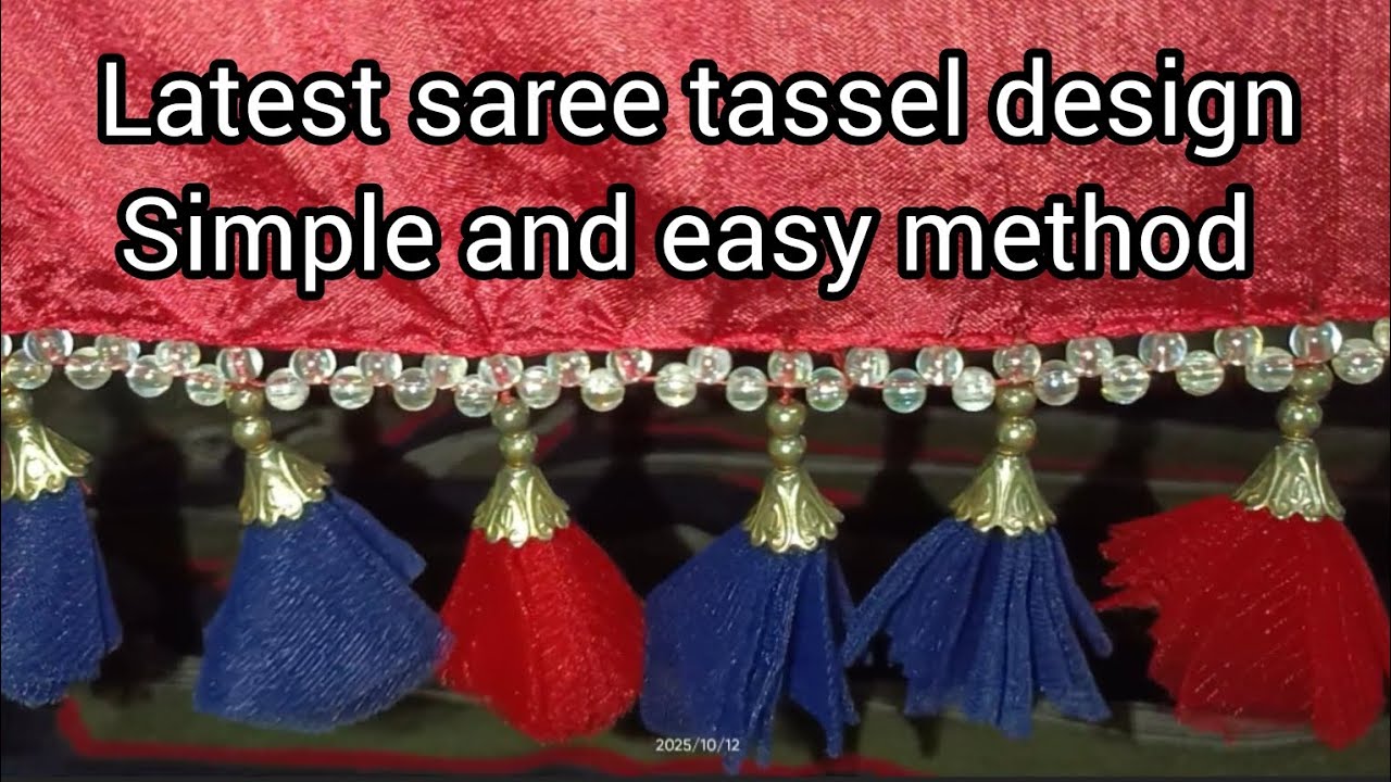 Latest saree tassel design | simple and easy method | tassel design ...