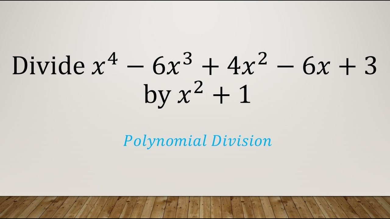 How to divide polynomials (6) - YouTube