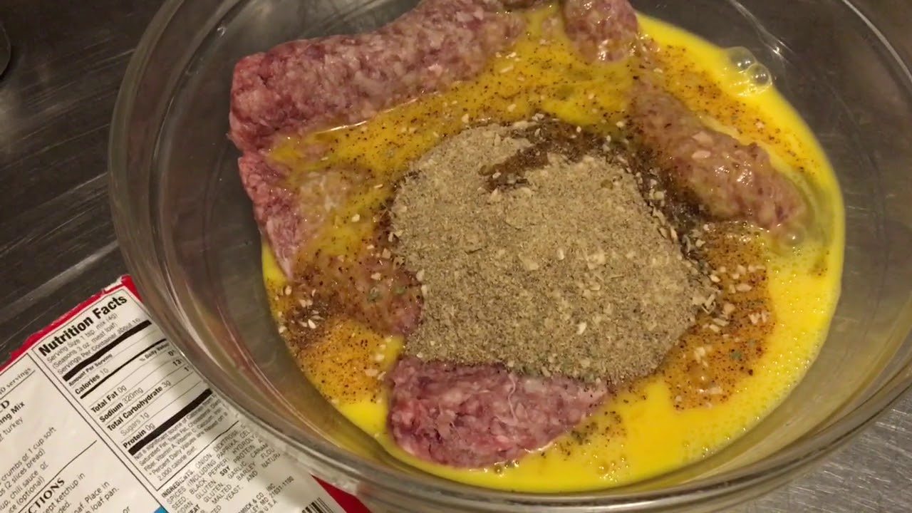 How to make a meatloaf, using packet seasonings. - YouTube