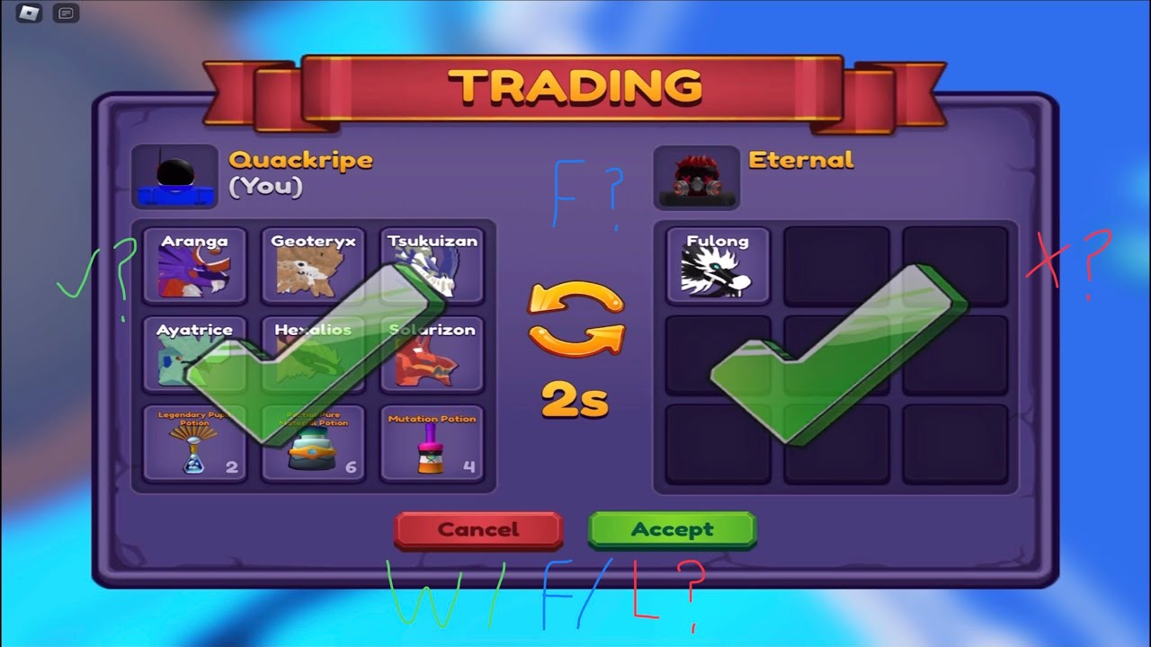 Trading My Bun (Aranga) And Adds For A Fulong (Roblox Dragon Adventures ...