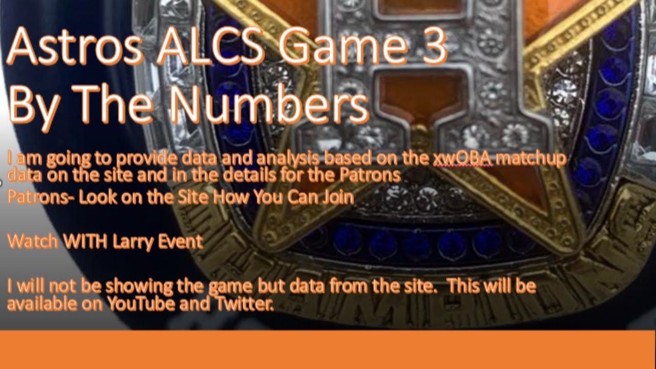 Astros ALCS Game 3 By The Numbers - YouTube
