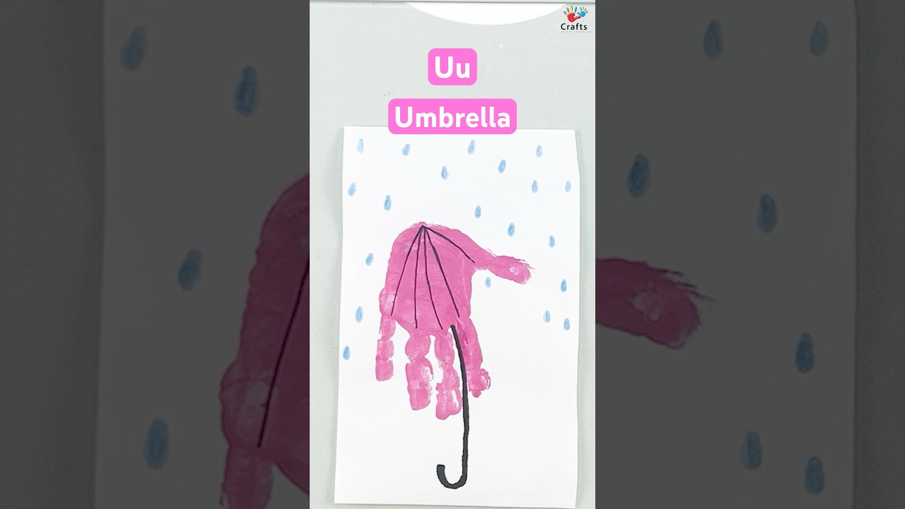 U Is For Umbrella Handprint Craft