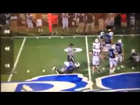 Barron Collier's Brady Pallante gets hit from behind during football ...