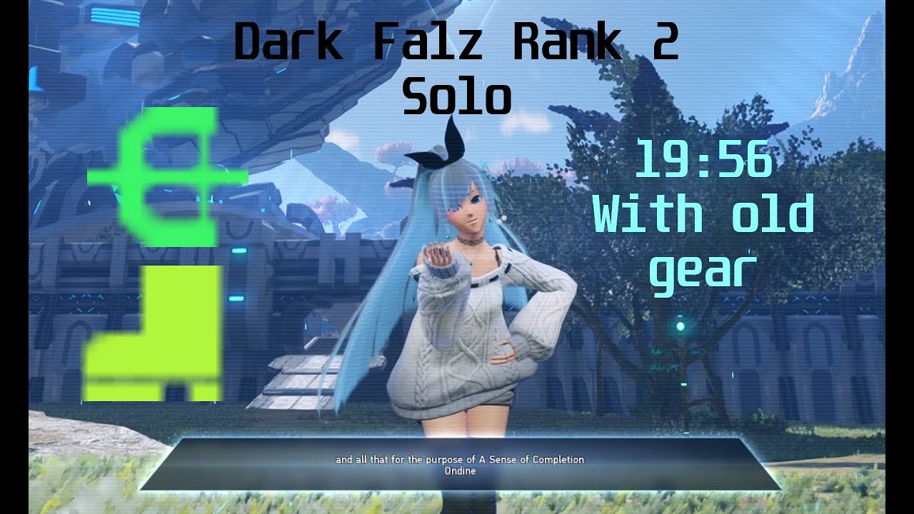 [PSO2:NGS] Dark Falz R2 Solo Br/Bo 19:56 (with old gear) - YouTube