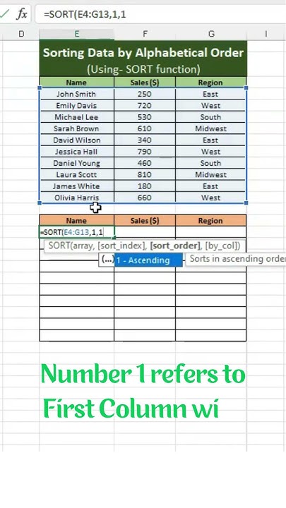 "The Best Way to Sort Data in Excel | Hidden Tricks & Tips!" #excel #excellifehacks #exceltricks ...