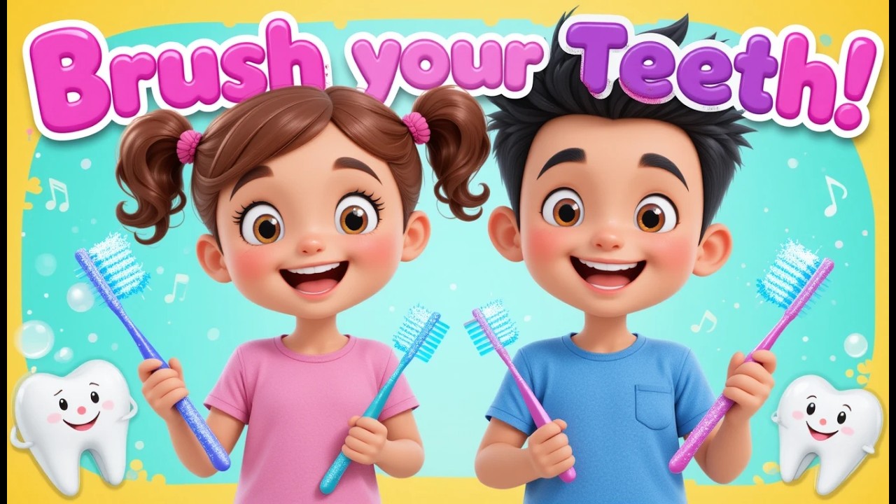 Brush Your Teeth | 🦷 Brush Brush Song! | Fun Toothbrushing Song for ...