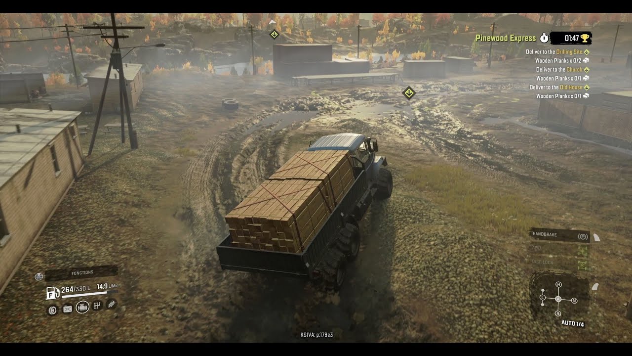 Snow Runner - Pinewood Express - deliver wooden planks - YouTube