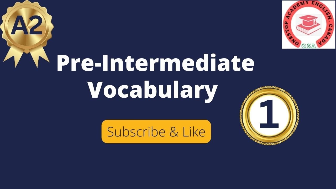 Part 1 | How to pronounce A2 level words and their meanings | English ...
