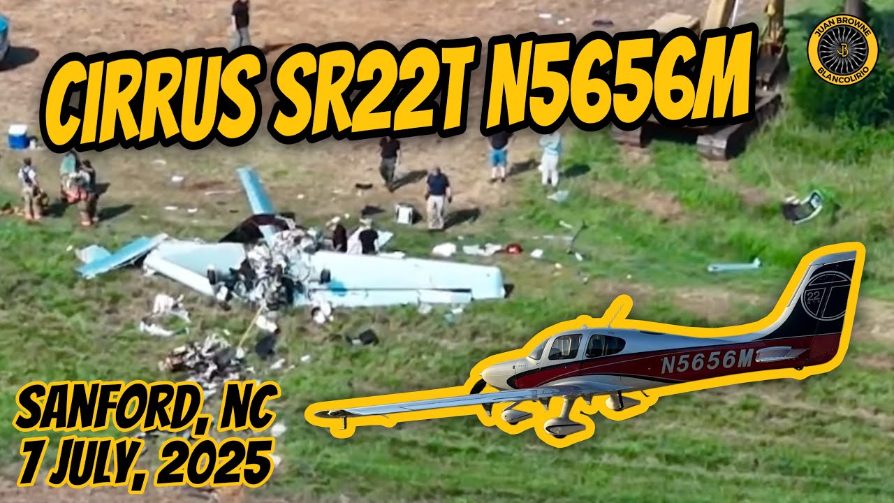 Cirrus SR22T G3 N5656M Fatal Crash 7 July North Carolina - YouTube