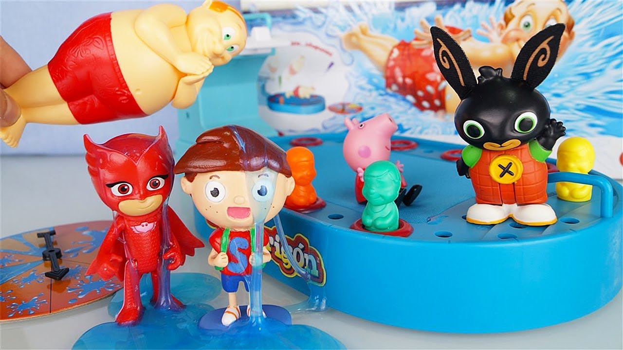 La PISCINA piena di SLIME! - Bing e Peppa Pig sfidano Splash e Gufetta ...