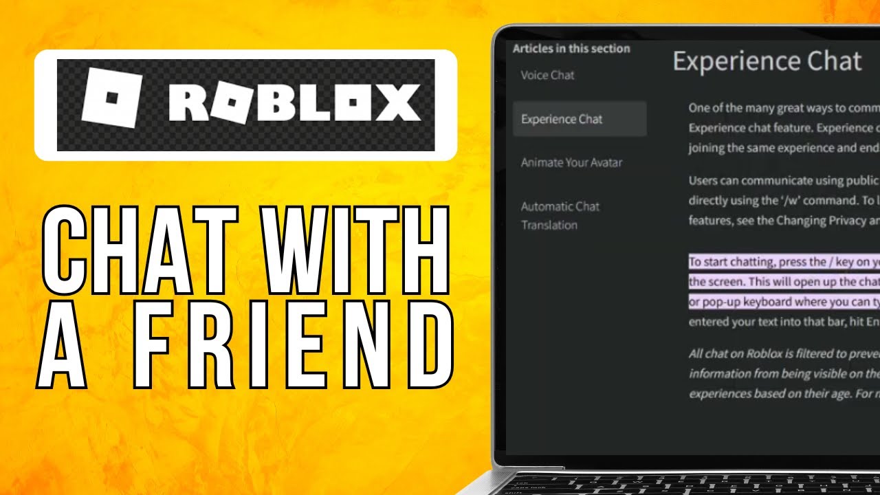 How To Chat With A Friend On Roblox (2024) Easy Guide - YouTube