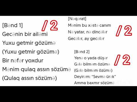 Geceler Ay Geceler - ( karaoki )