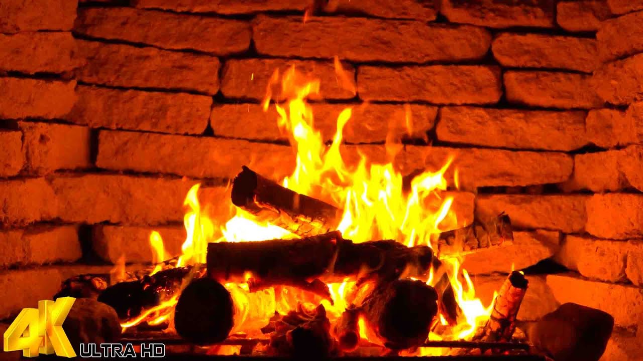 🔥 4K 12 HOUR Fireplace with crackling fire 🔥 Relax with Warm Fireplace ...