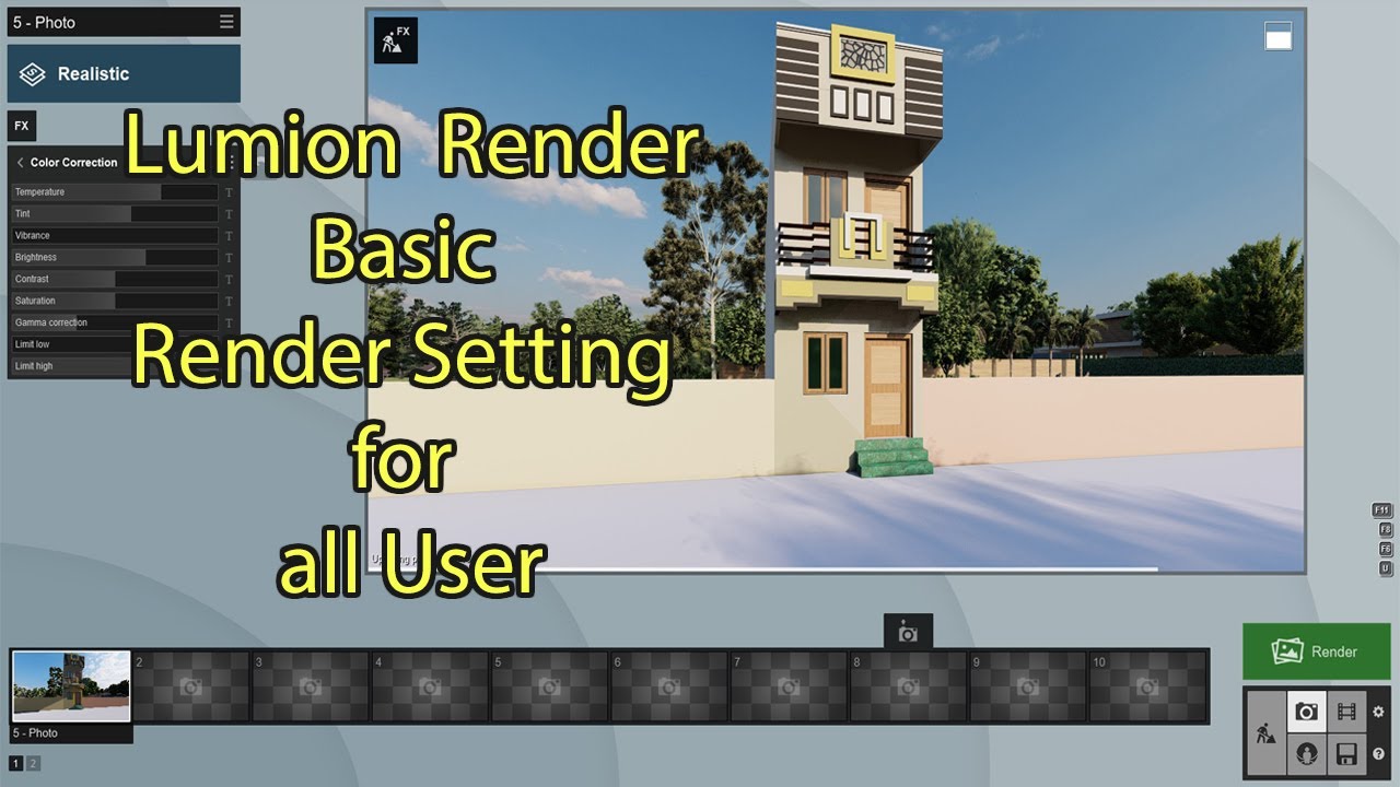lumion basic Render settings easy step - YouTube