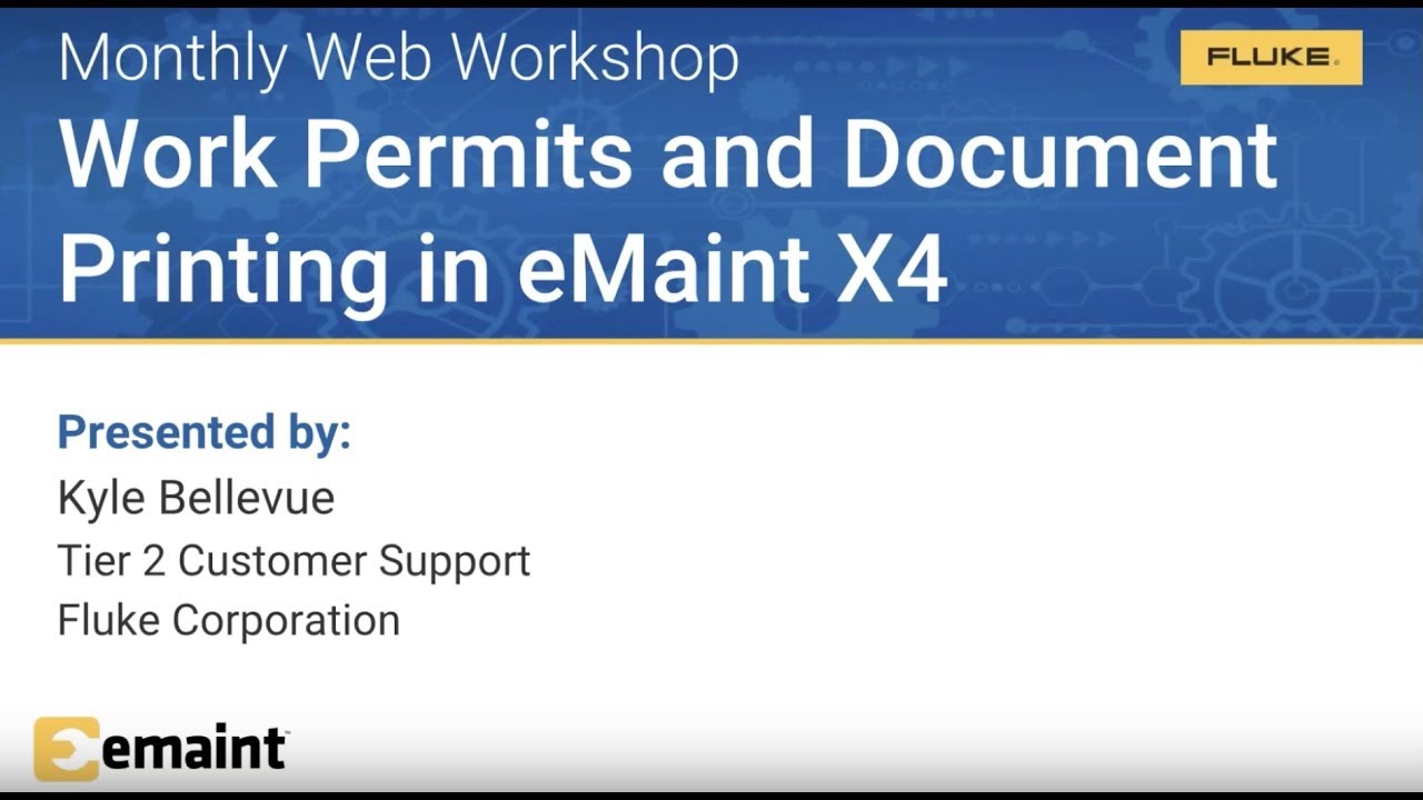 Web-workshop: Work permits and document printing in eMaint X4 - YouTube