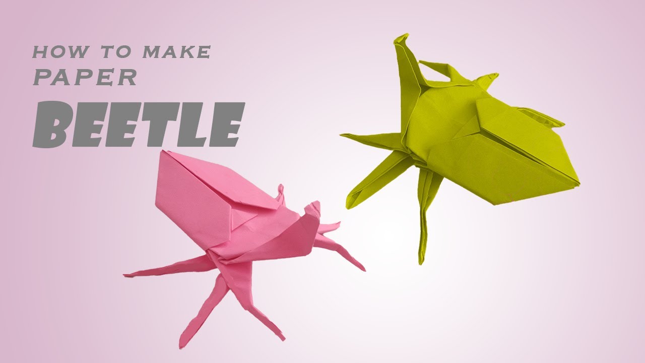 Origami Beetle - How To Make an Origami Beetle / Easy Paper Beetle ...