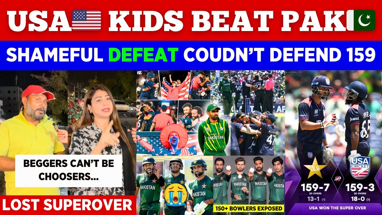 USA 🇺🇸 KIDS BEAT PAK 🇵🇰 😭 || SHAMEFUL DEFEAT PAK LOSE SUPEROVER VS USA ...