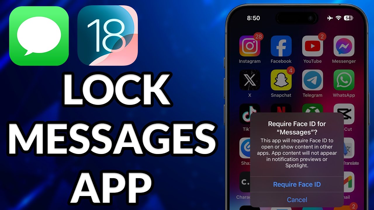 How To Lock Messages App On iPhone iOS 18 - YouTube