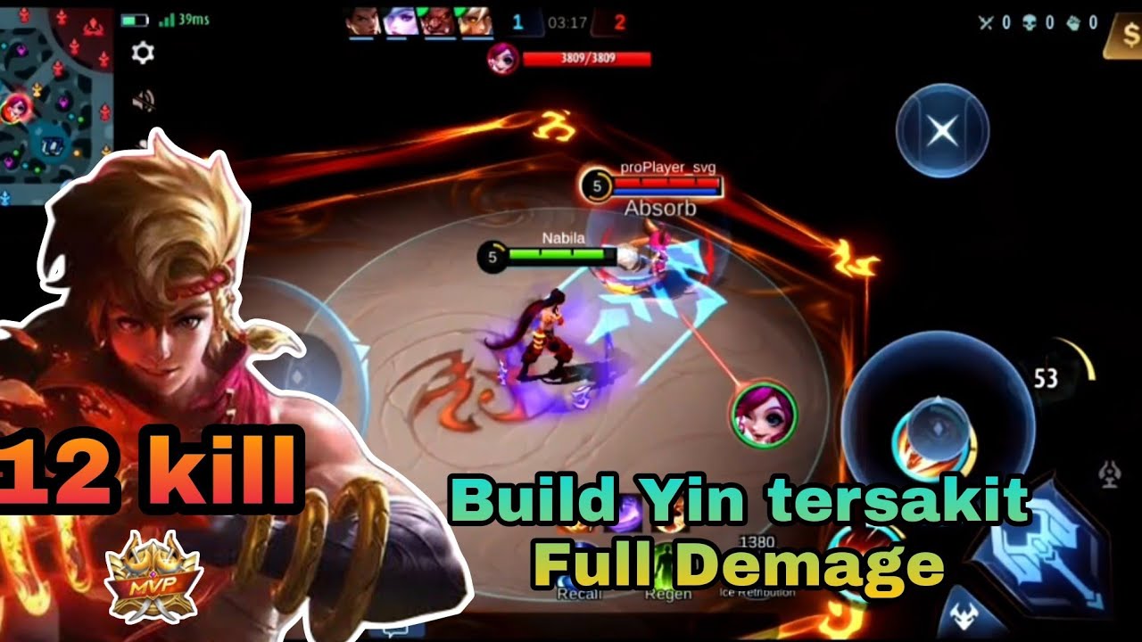 Yin Hyper - 12 kill | Build Yin tersakit 2023 full Demage (No Comentary ...