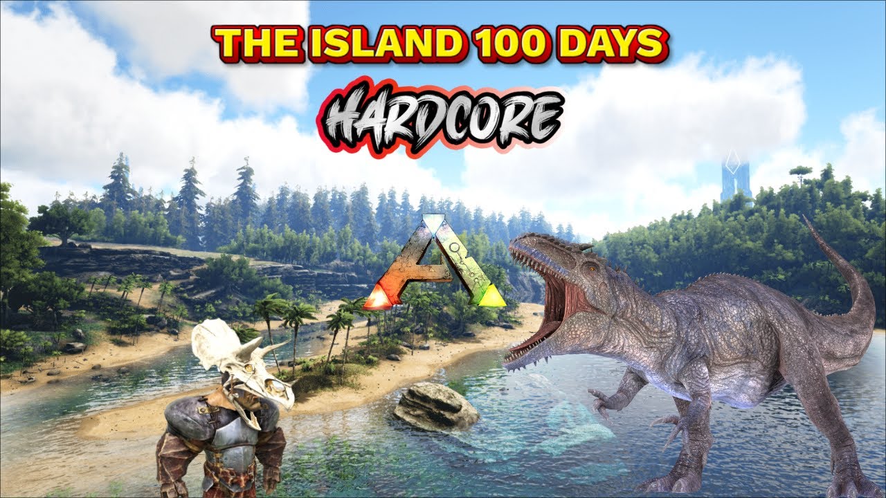 SURVIVING 100 DAYS ON ON THE ISLAND HARDCORE! | ARK SURVIVAL EVOLVED ...