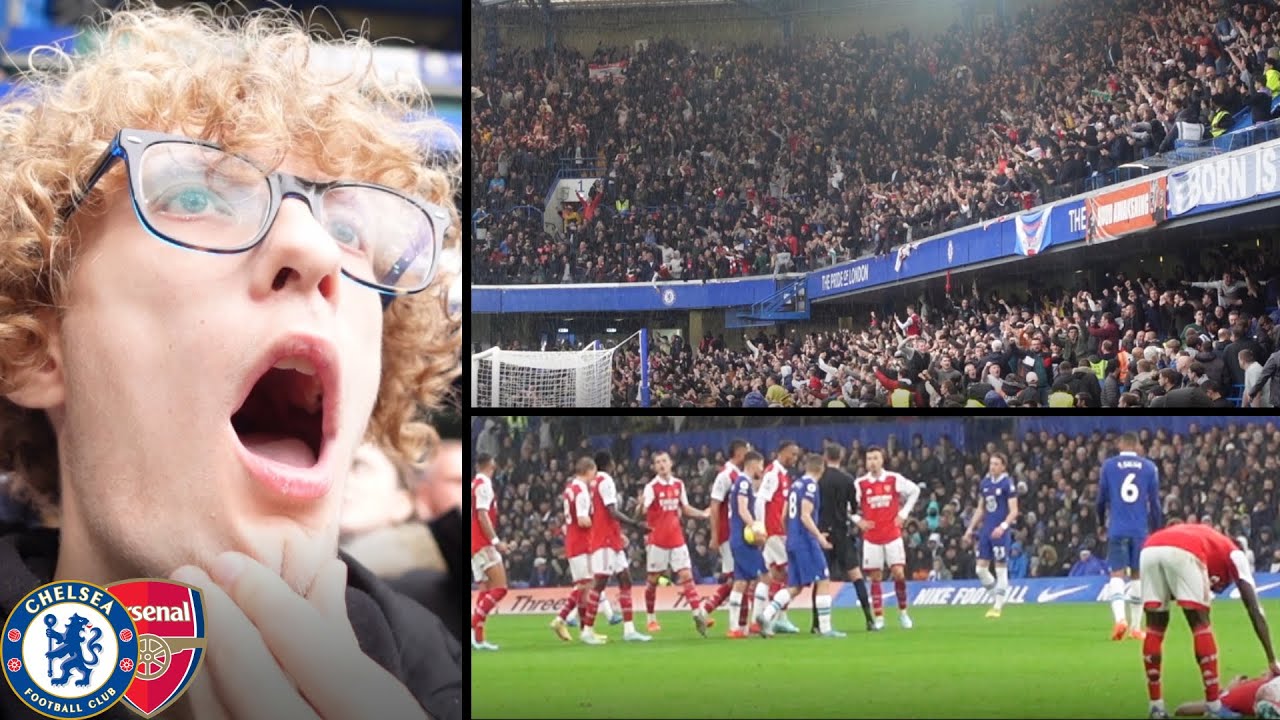 ARSENAL DOMINATE CHELSEA TO GO TOP OF THE LEAGUE! *INSANE AWAY FANS ...