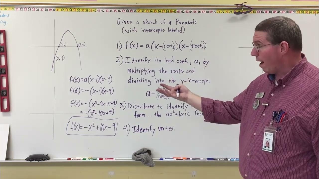 Identify Quadratic Function from Graph - YouTube