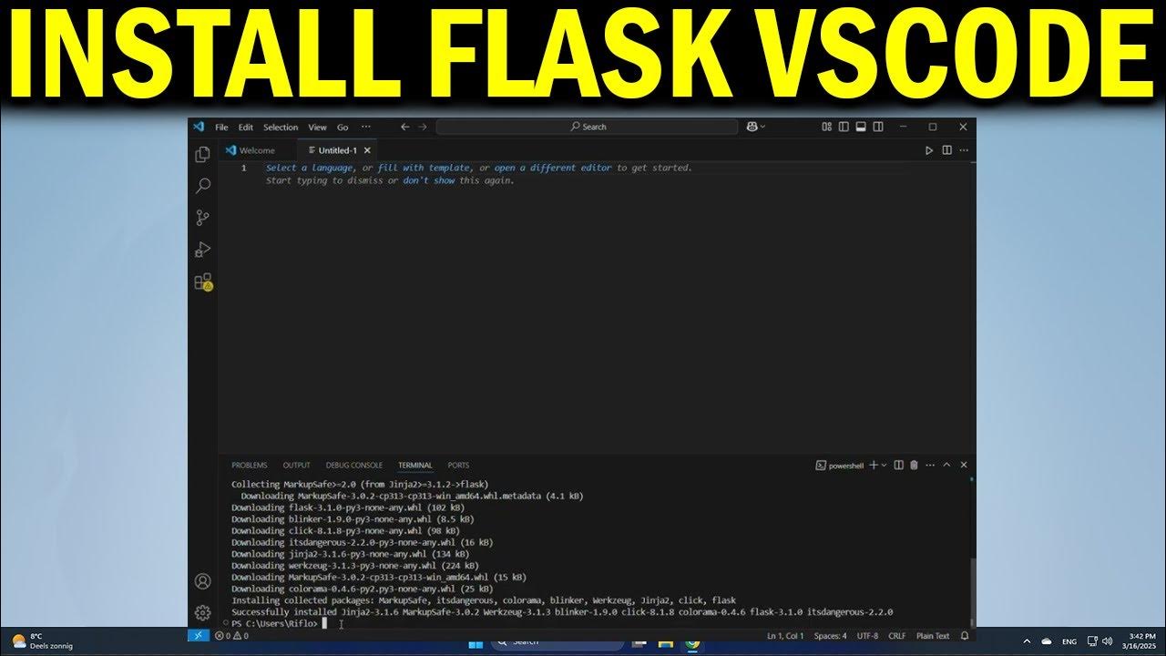 How To Install Flask in Visual Studio Code - YouTube