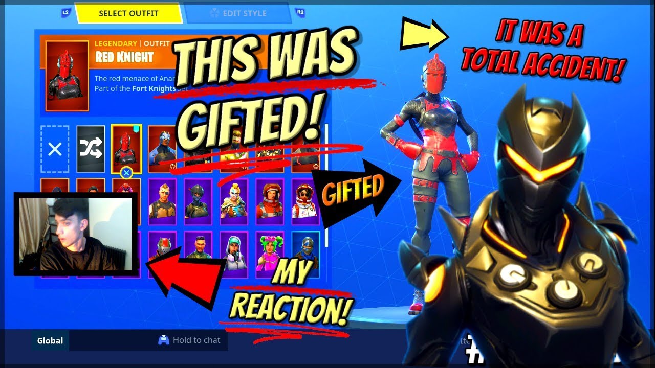 How Im Gifting The Oblivion And Red Knight Skins On Fortnites *New ...