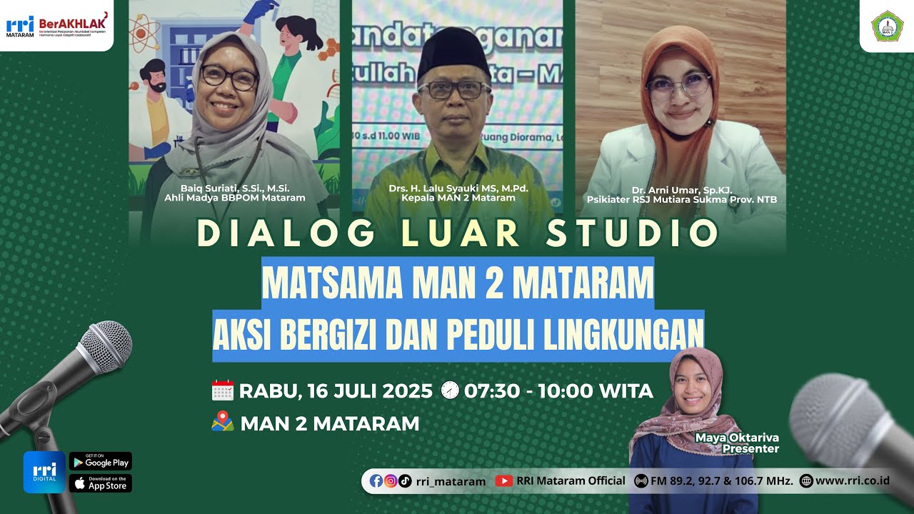 Matsama MAN 2 Mataram Aksi Bergizi dan Peduli Lingkungan - YouTube